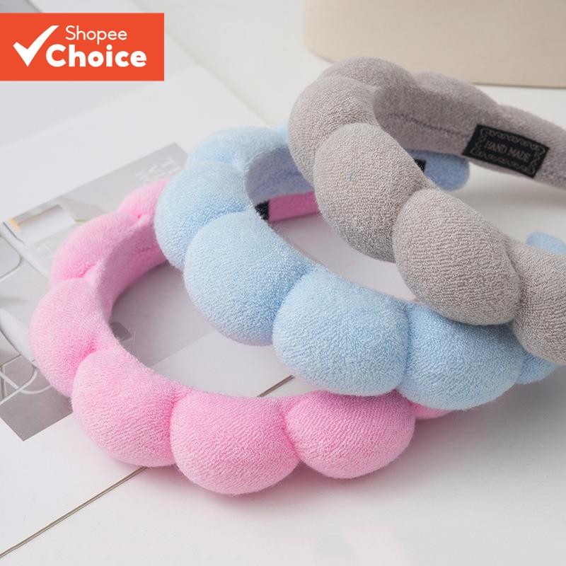 Cloud Hair Band for Women High Skull Top Soft Towel Face Washing ...