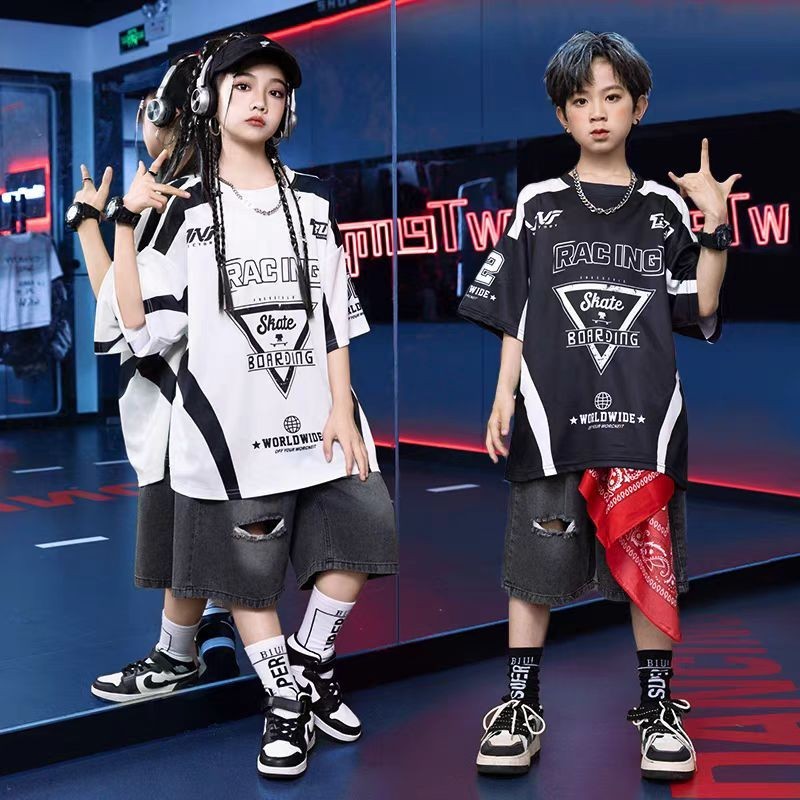 Street dance children's trendy clothing set, boys' and children's hip ...