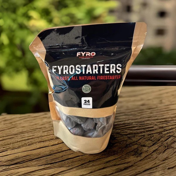 FYRO 24pc Extra Long-Lasting Natural Fire Starters For BBQ Firestarter ...