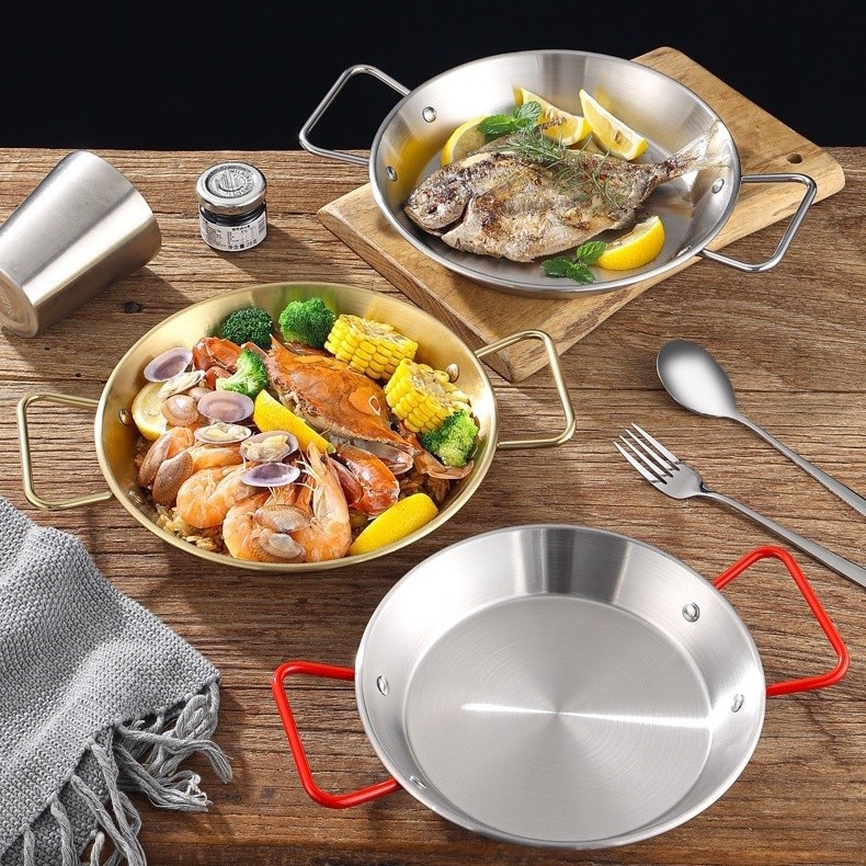Double Ear Stainless Steel Crayfish Plate Commercial Household Juice ...