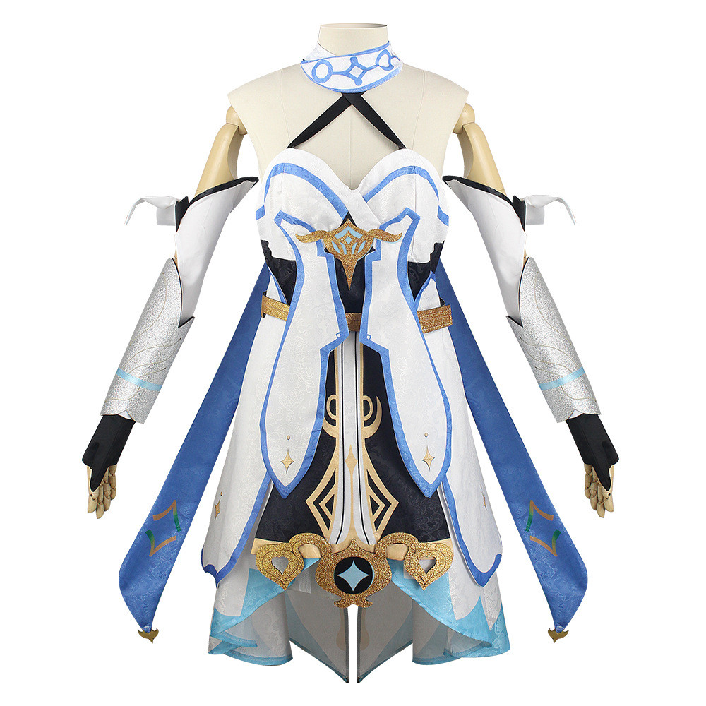 Genshin Impact Lumine Cosplay Costume Adult Carnival Uniform Wig Anime ...