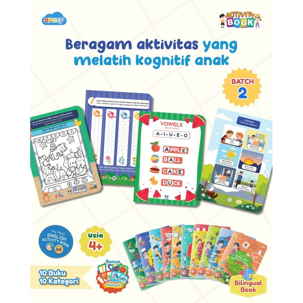 1 Package of 10 Books, Activity Book, My First English Activity Book ...