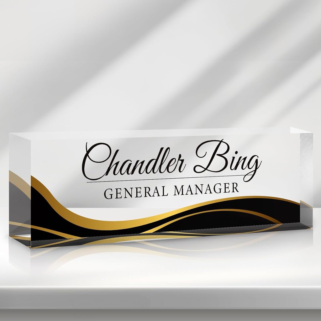 Personalized Name Plate for Desk - Custom Office Gifts for Boss, Nurse ...