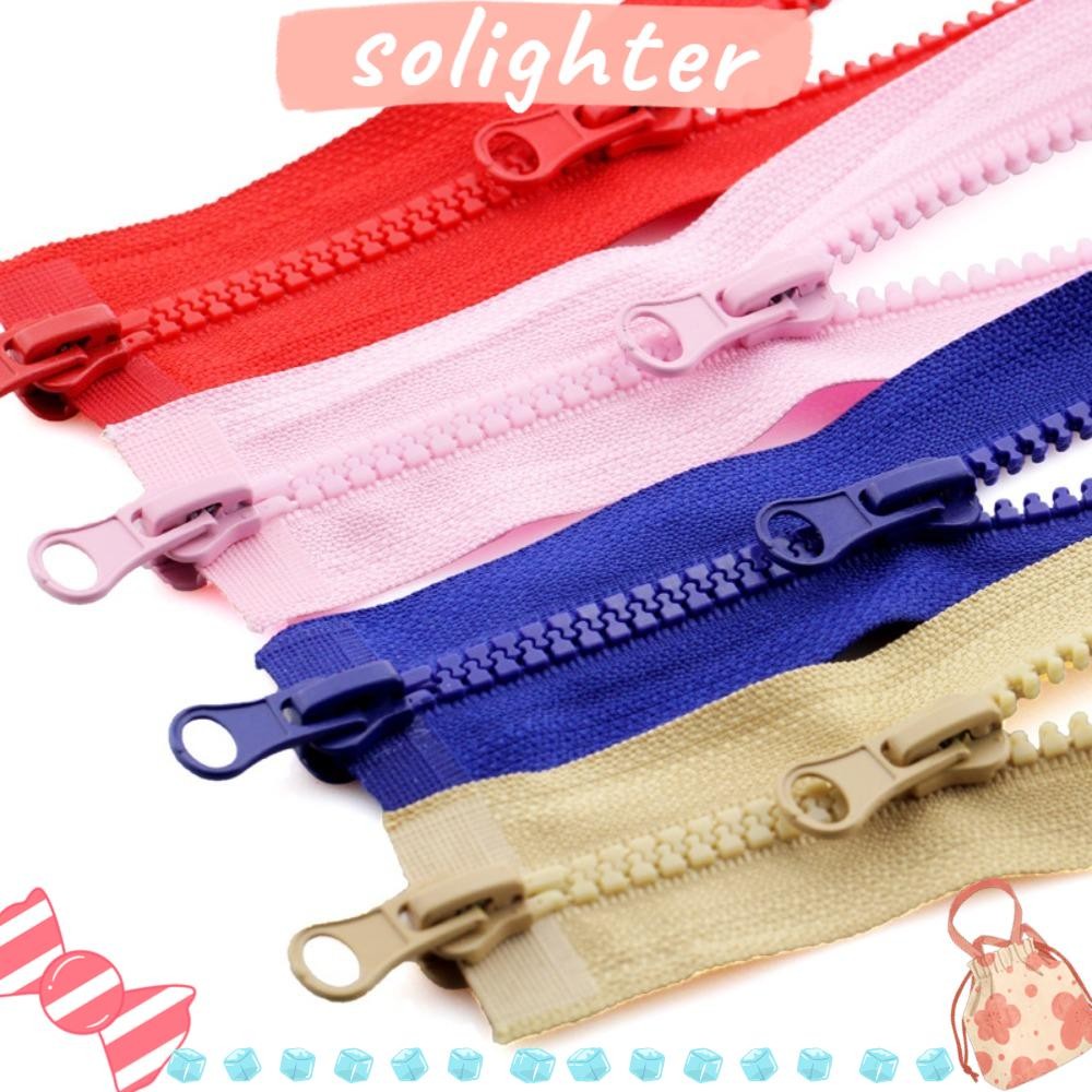 SOLIGHTER Resin Zipper, Plastic Teeth Zipper #5 Two Way Chunky Zip ...