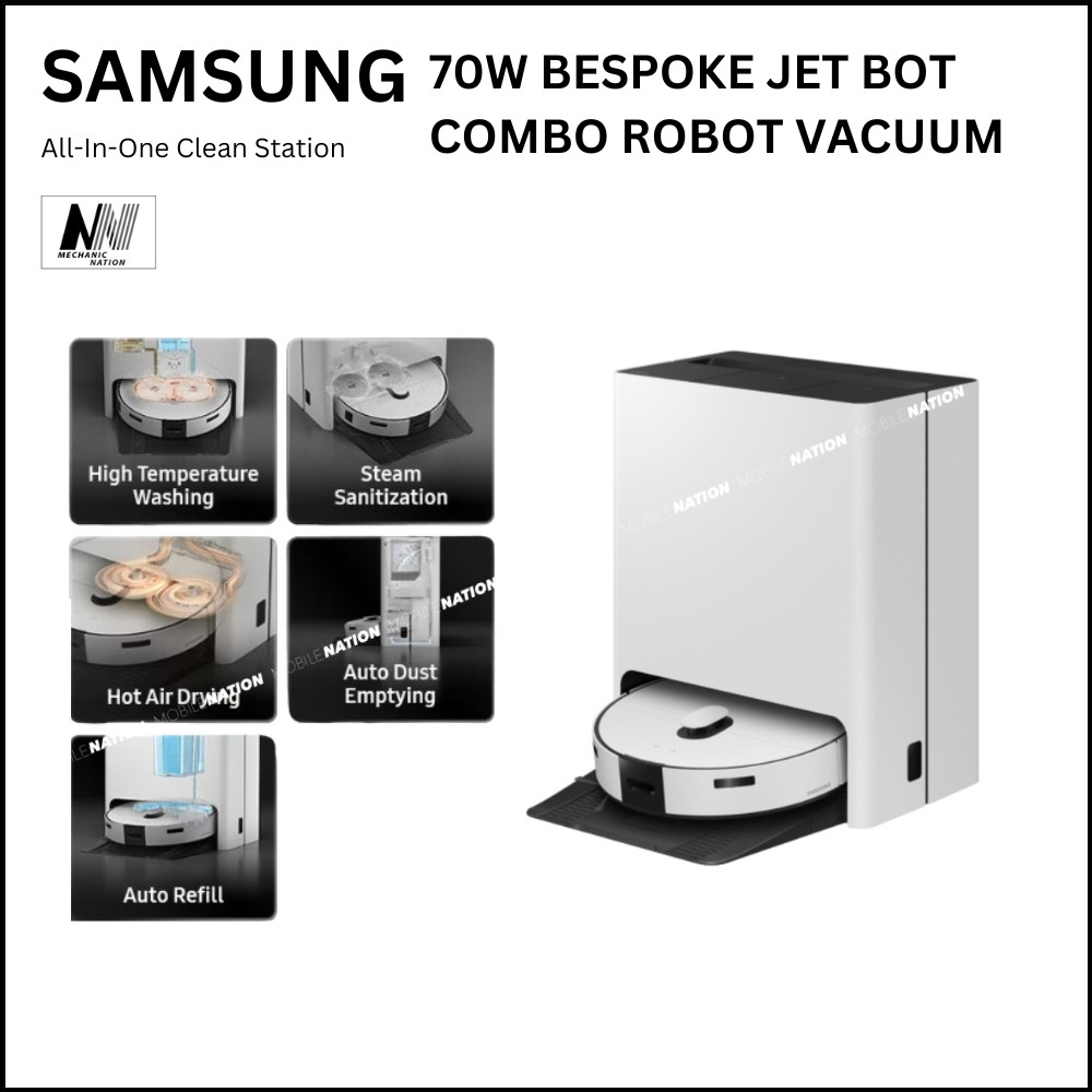 SAMSUNG 70W BESPOKE JET BOT COMBO ROBOT VACUUM | VR7MD96514G | All-In ...