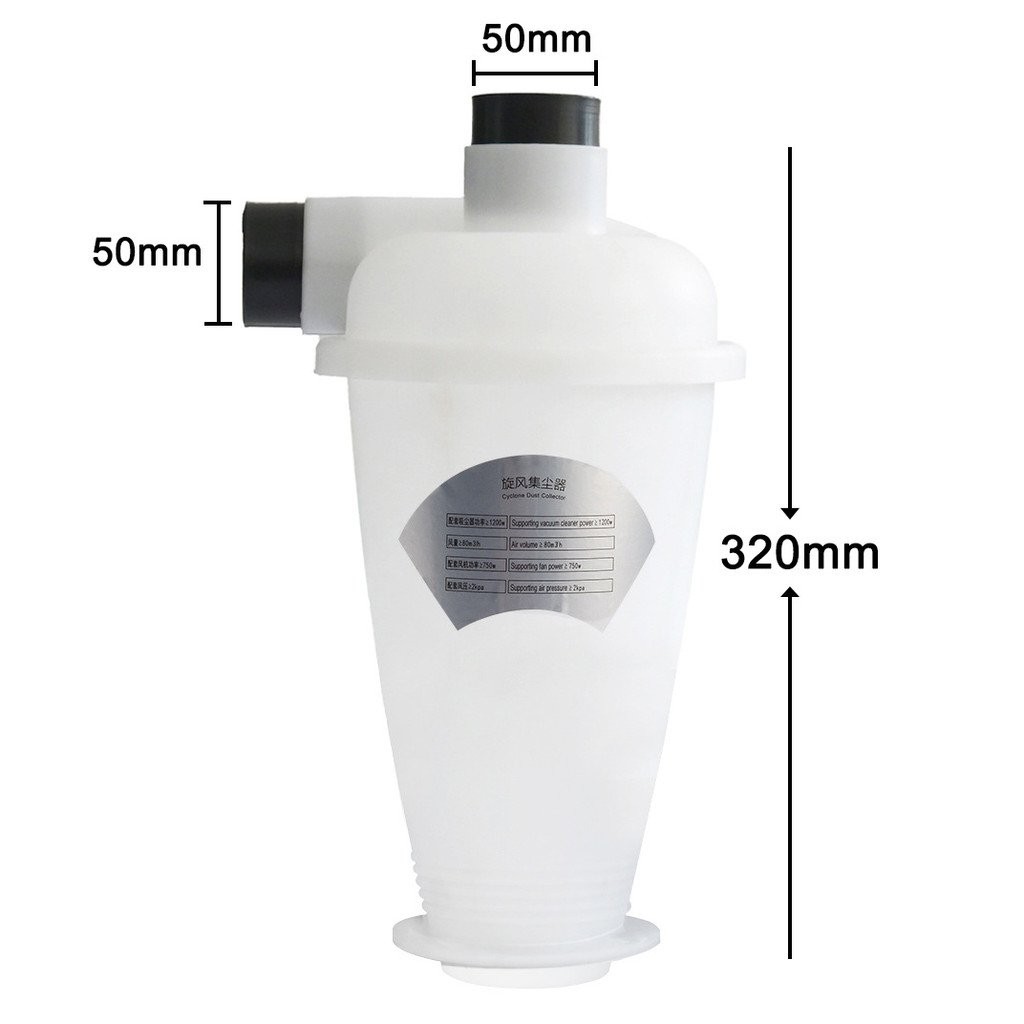 Cyclone Inner Diameter Collector Dust Woodworking50mm Separator Cyclone ...