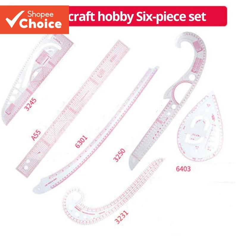 6Pcs French Curve Metric Multi-functional Sewing Grading Ruler Measure ...