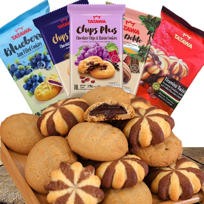 TATAWA TATAWA Sandwich Cookies Biscuits 0g Malaysia Imported Chocolate ...