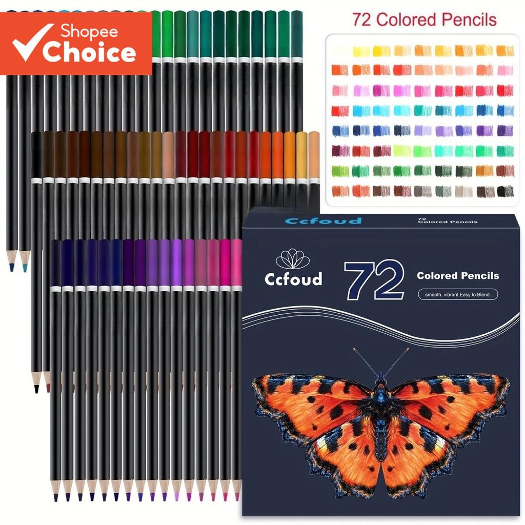 72-Color Colored Pencils for Adult Coloring Books, Back to School ...