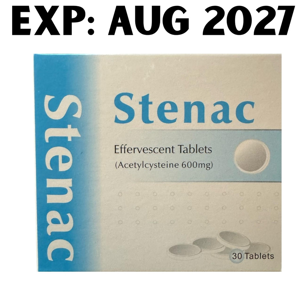 Stenac 600mg Effervescent Tablets 30'S Fluimucil 600 For Reduce Phlegm ...