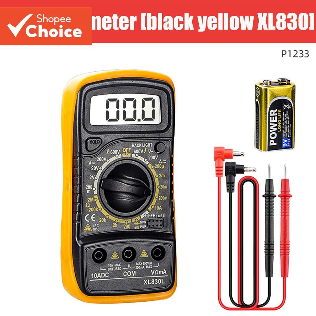 XL830L Handheld Digital Multimeter - Portable AC/DC Voltmeter and Ohm ...