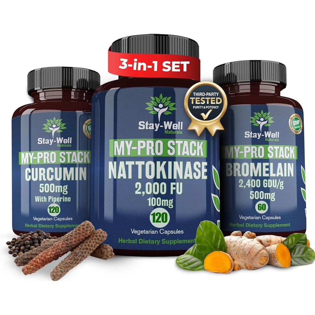 Spike Protein Supplement | Nattokinase 2000 FU 100mg, Bromelain 500mg ...