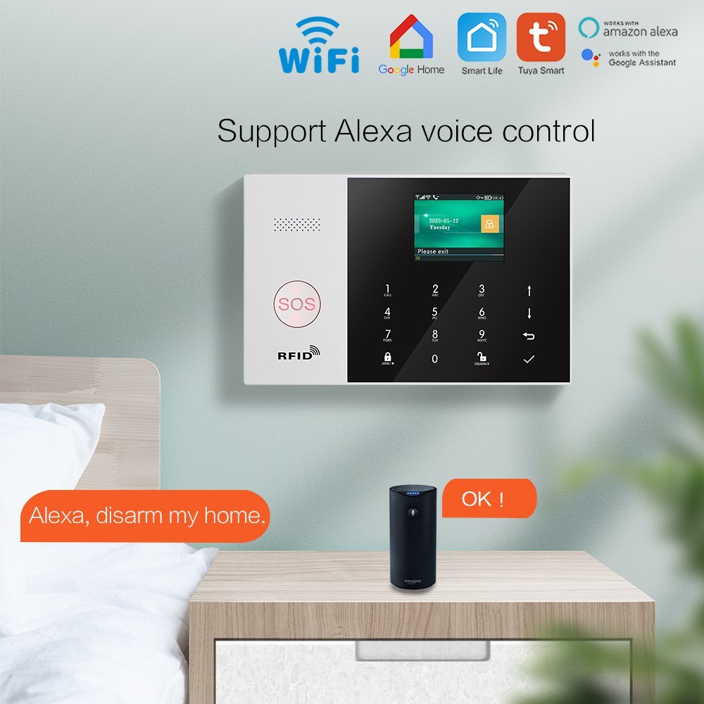 PG-103 WIFI + GSM Home Anti-theft Alarm System Tuya Smart Alex ...