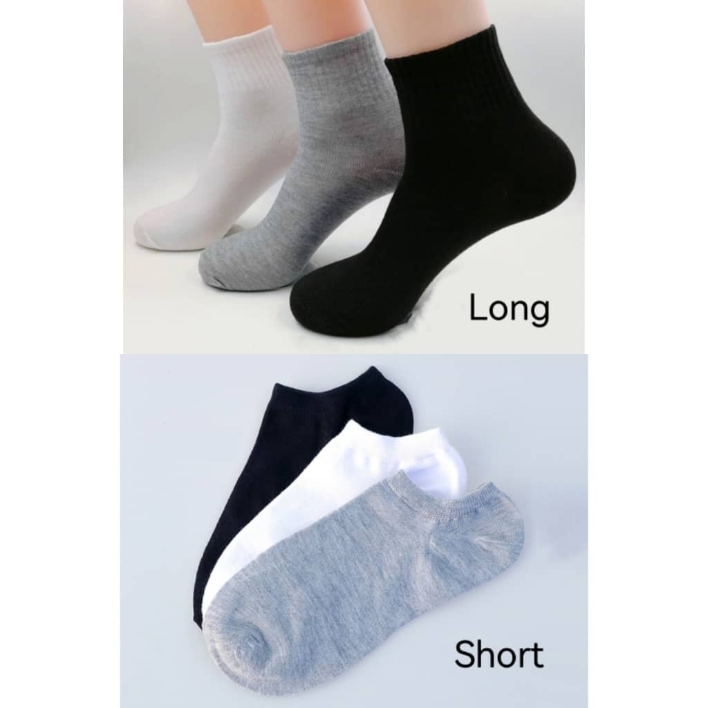 [Ready Stock]1 Pair Men Women Cotton Short Socks Ankle Socks | Shopee ...