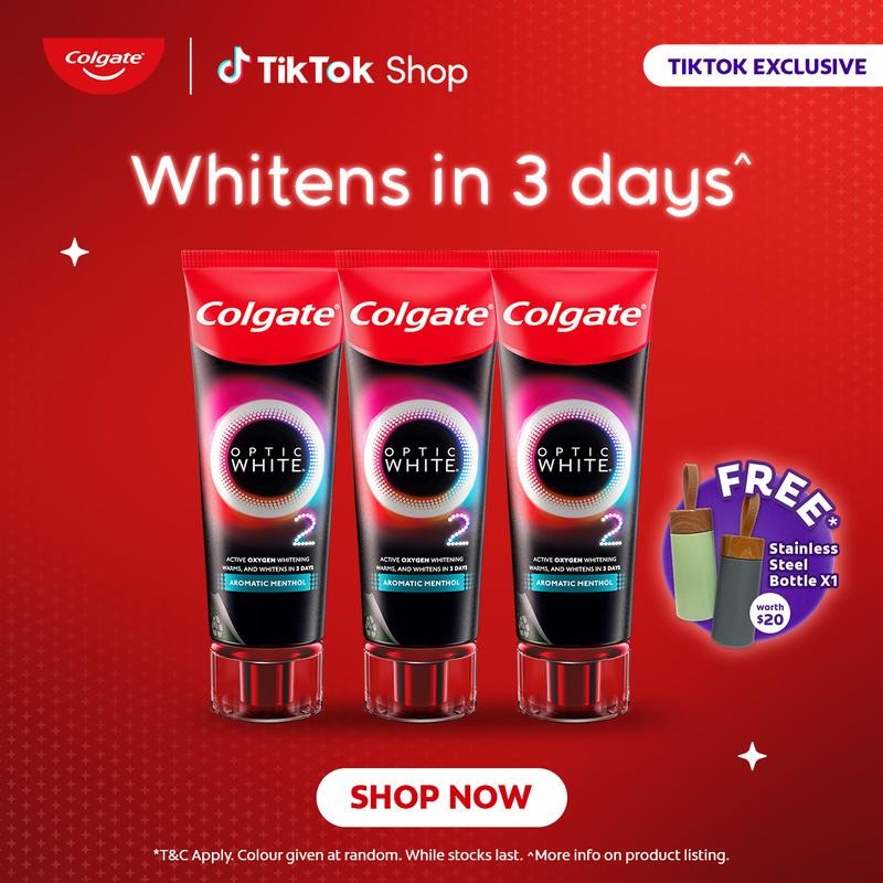 COLGATE Optic White O2 Aromatic Menthol/Peach Osmanthus Whitening ...
