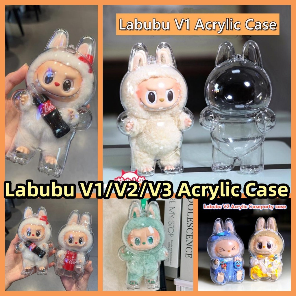 Labubu Clear Acrylic Box (V1/V2/V3) – Dustproof, Waterproof Doll ...