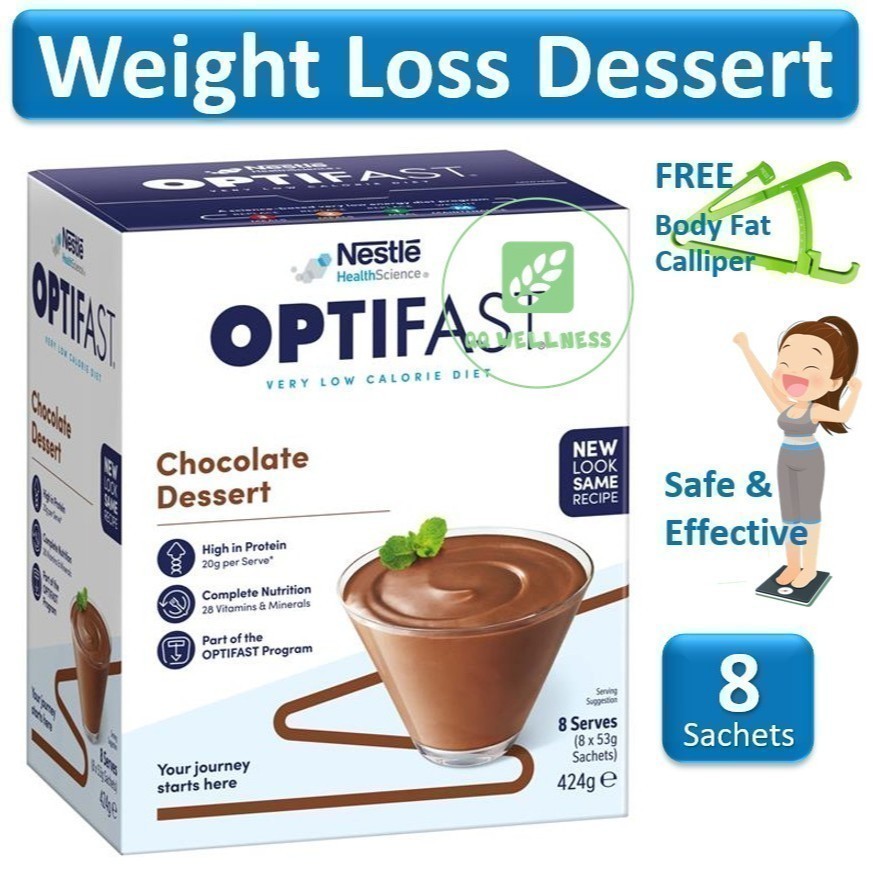 Optifast Very Low Calorie Diet Dessert Chocolate Flavor 8 Sachets 424g ...