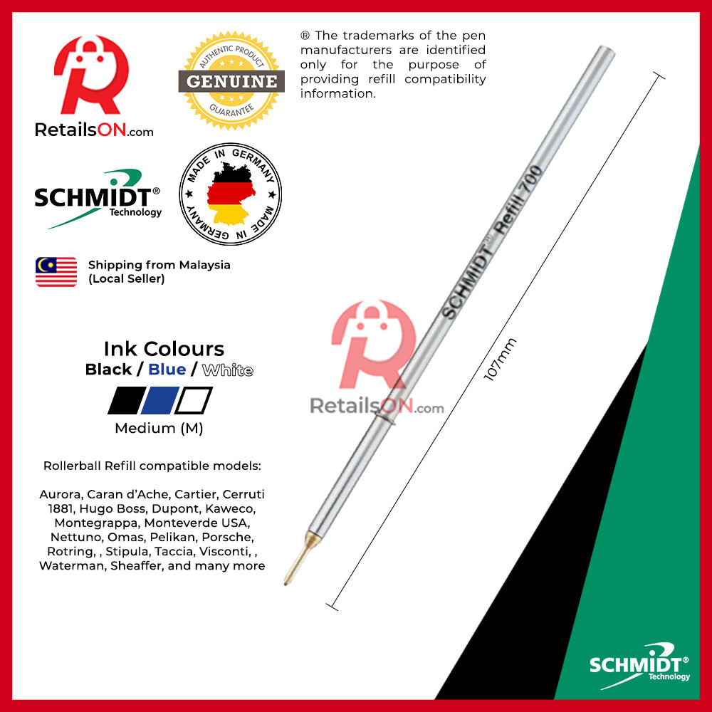 Schmidt Refill S700 Refill for A2 Ballpoint Pens [1pc] | [RetailsON ...