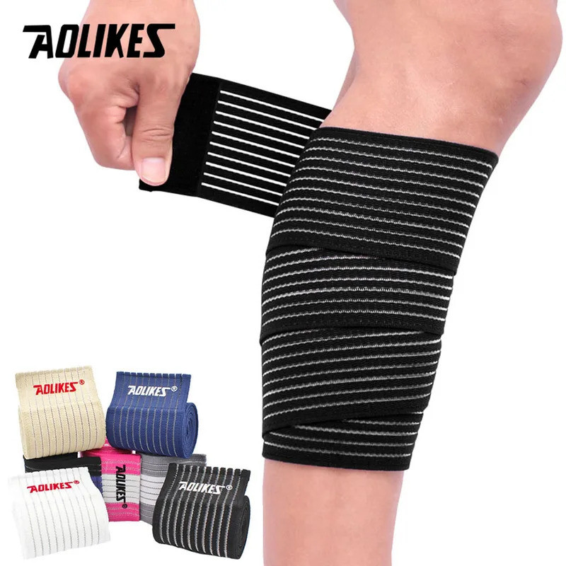 AOLIKES 1PCS 90cm Elastic Calf Compression Bandage Sleeve Wrap for Calf ...