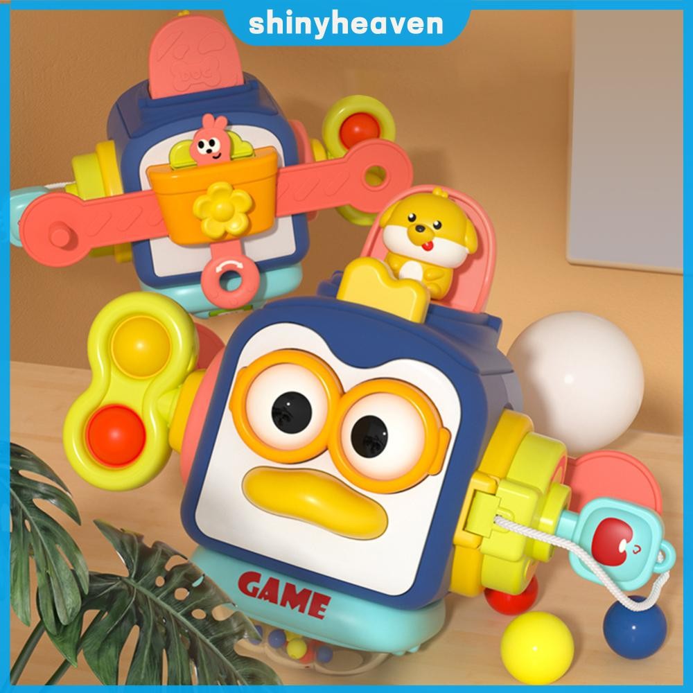 Penguin Shape Interactive Fidget Toys Creative Montessori Cube Toy Hand ...