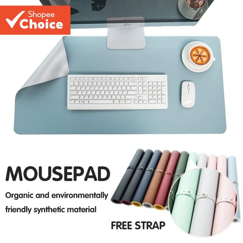Portable Large Mouse Pad Double Side PU Leather Desk Pad Waterproof ...