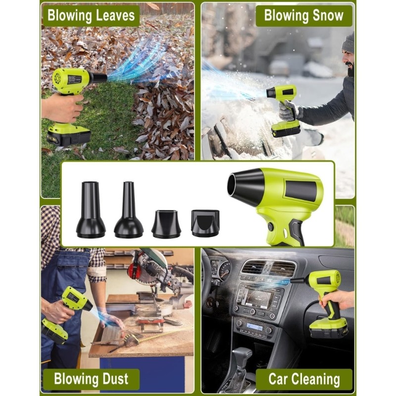 Alilin Leaf Blower Cordless Handheld Leaf Blower Electric Leaf Blower ...