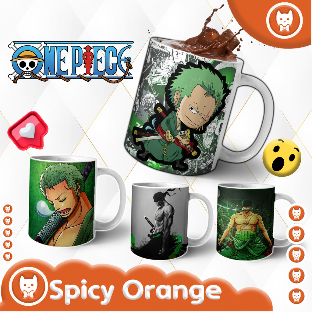 RORONOA ZORO ONEPIECE ANIME MUG DESIGN SPICYORANGE | Shopee Singapore