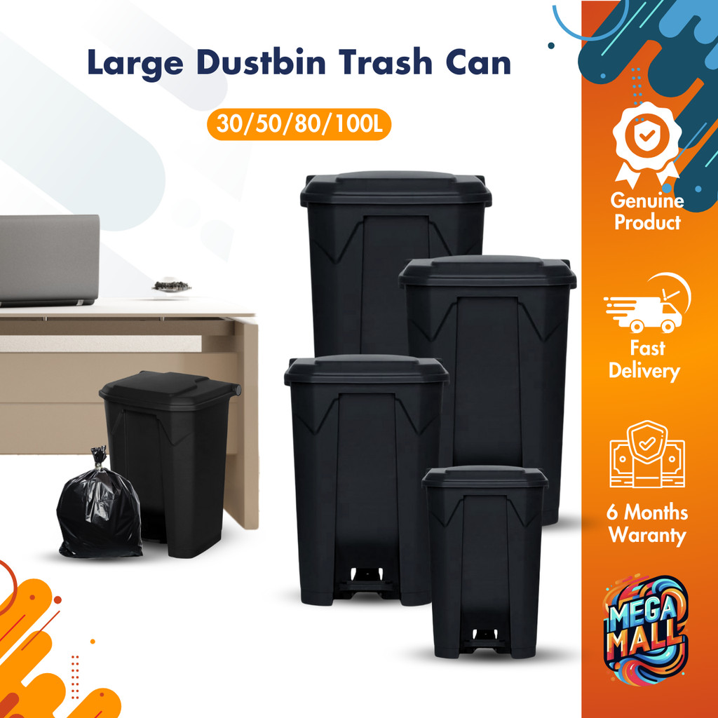 Durable Trash Can - Large Dustbin for Home & Office, Waste Bin, 30L/50L ...