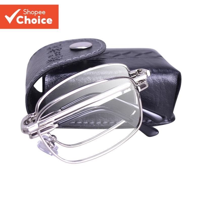 Foldable Reading Glasses - Metal Full Frame, with Box, Unisex(Glasses ...