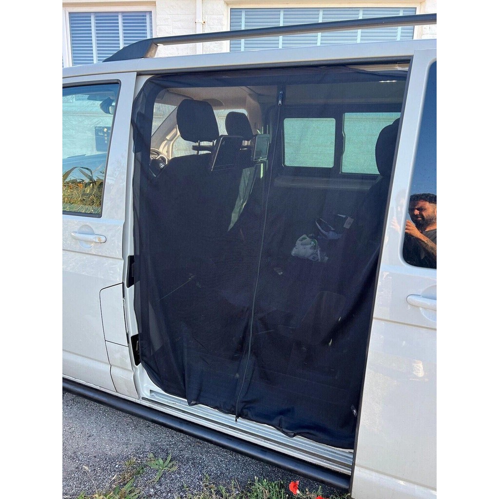 For VW T5 T6 Transporter Screen Sliding Door Flyscreen Mesh Van Fly Net ...