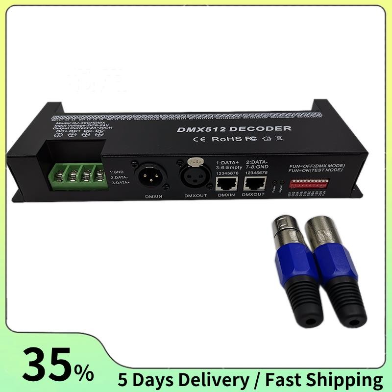 30 Channel RGB DMX512 Decoder LED Strip Controller 60A Dimmer PWM ...