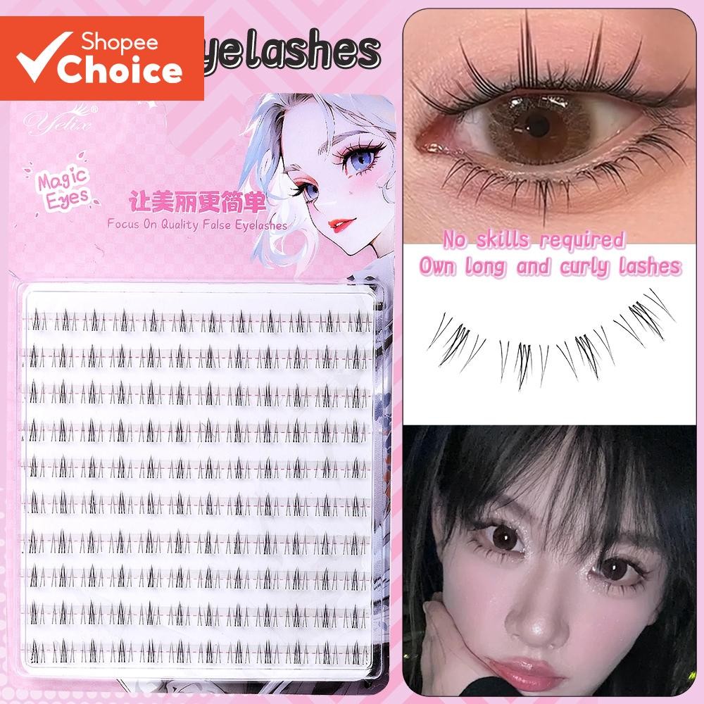 Yelix Bottom Lash Clusters DIY Eyelash Extensions Wispy Natural Look ...