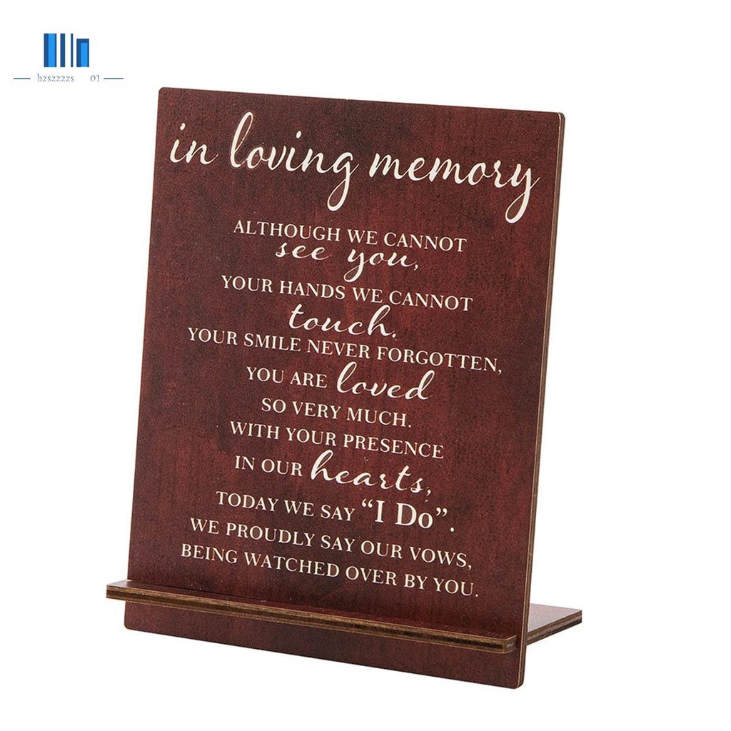 1 Piece Wedding Wooden Decorations for Reception Memorial Table Sign ...