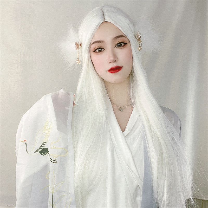 ️ ️ ️ Pseudo-Mother Wig Male Anime cosplay Mid-Length Long Straight ...