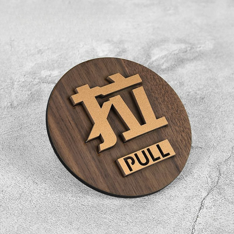 Sliding Door Sign Acrylic 3D Lettering Door Plate Custom Hotel Sensor ...