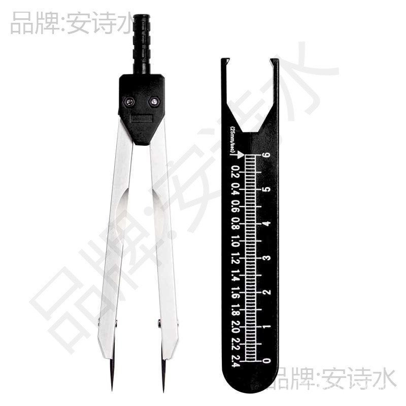 Compass Measuring Ruler Scale Divider Protractor Scale ECG Divider with ...