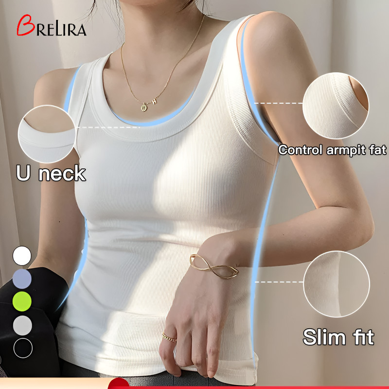 『Brelira』40-75kg Stretch Slim Fit Camisole Women Tank Women's Girl ...