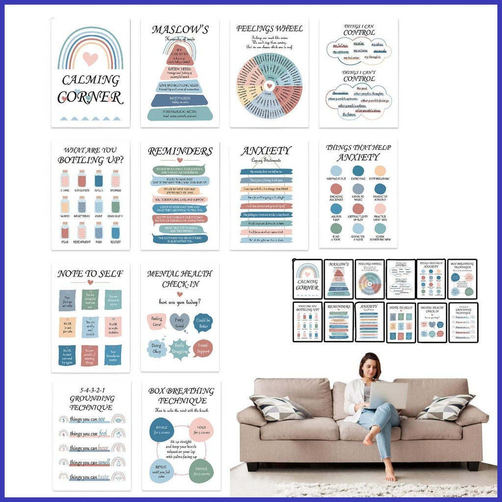 Mental Health Awareness Posters School Counselor Posters Decorations ...