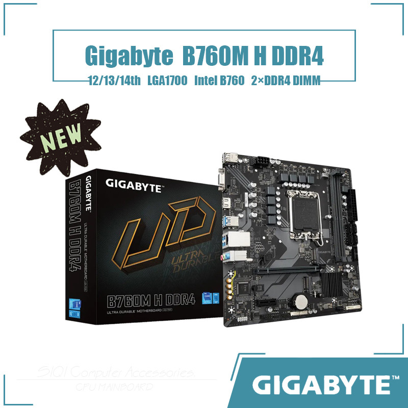 [NEW] Gigabyte B760M H DDR4 Motherboard Intel B760 2×DDR4 DIMM LGA1700 ...