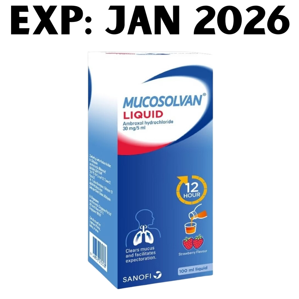 Mucosolvan Liquid 30mg/5ml 100ml Cough Syrup Phlegm Loosen the Mucus ...