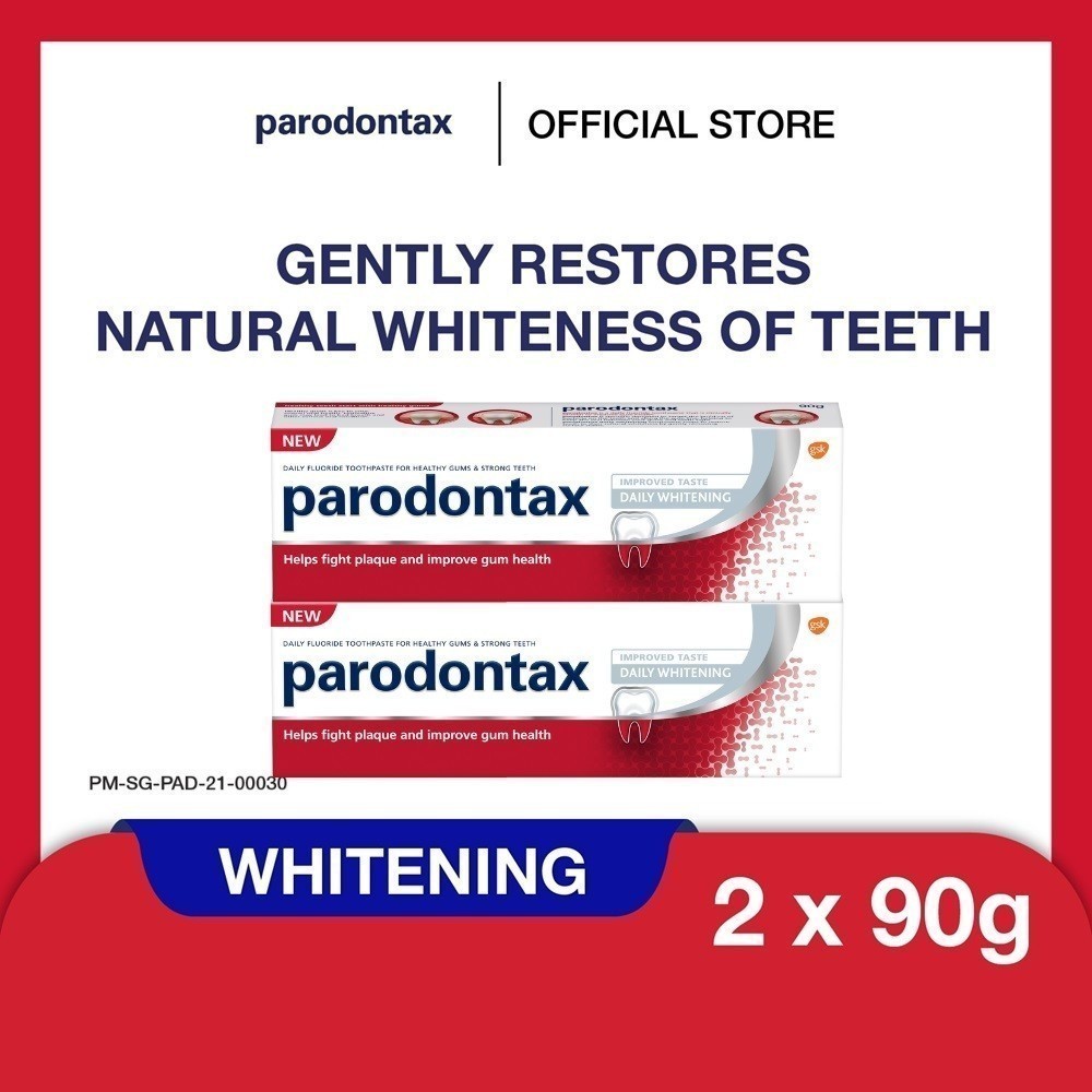 [2 Packs] PARODONTAX Toothpaste, Helps Restore Teeth Natural Whiteness, Whitening - 90g | Shopee ...