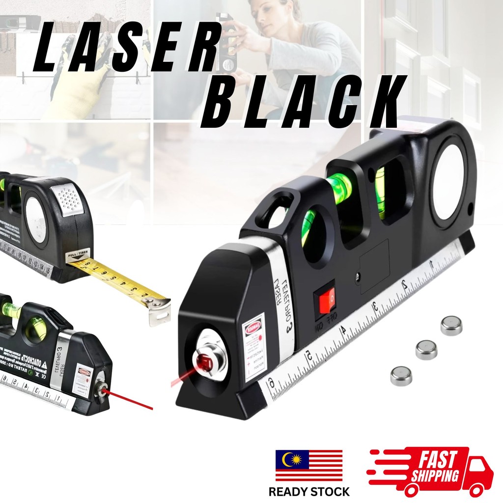 4IN1 Multifunction Laser Level Horizontal Vertical Cross Infrared Line Projection Spirit Level ...