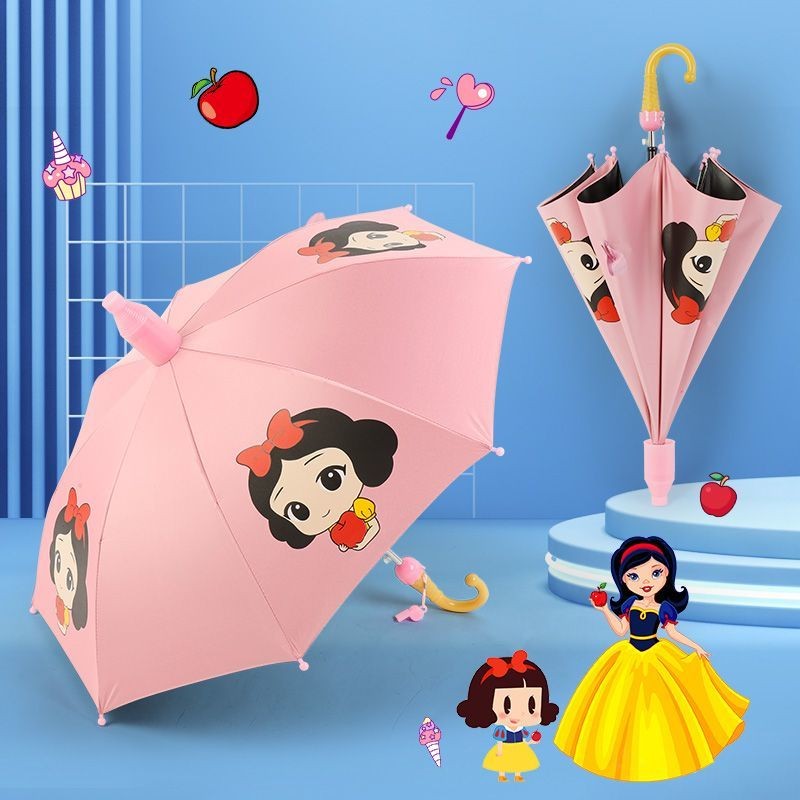 Frozen Princess Elsa Children Umbrella Vinyl Durable Reinforced Cartoon ...