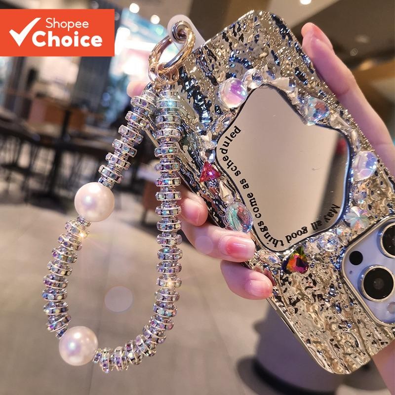 Mobile phone lanyard high-end wrist chain with diamond light luxury ...