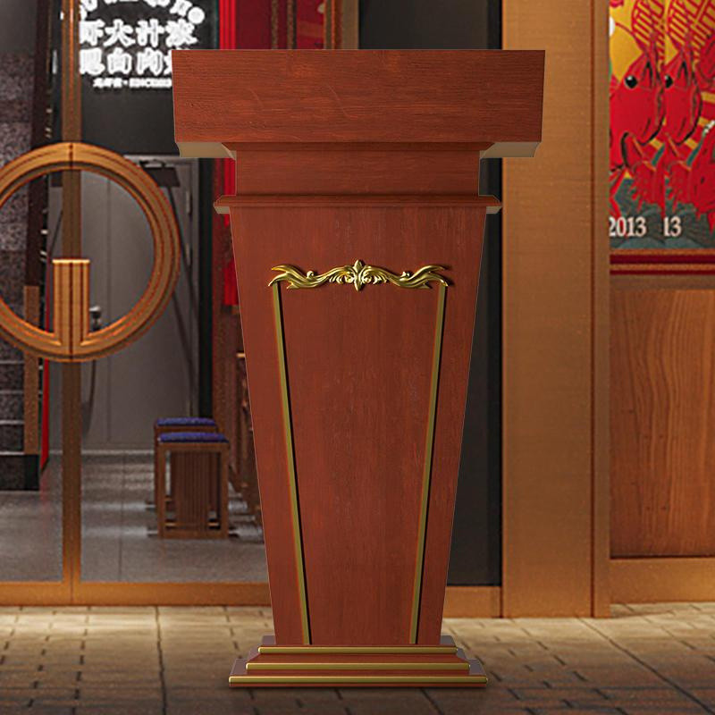 Lecture Table Solid Wood Podium Speaker's Platform Small Reception Desk ...