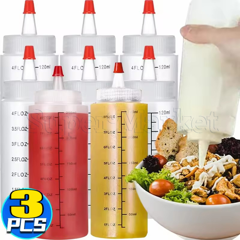 120-450ml Needle-nosed Scale Squeeze Bottle - Empty Condiment Bottles ...