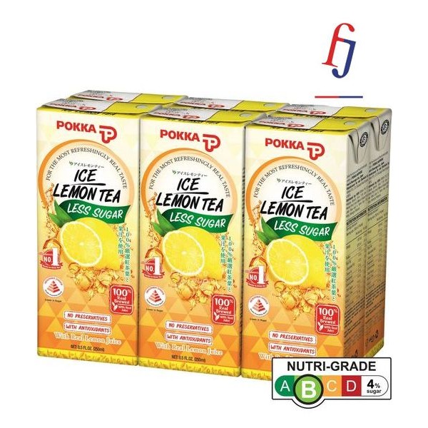 Pokka Packet Drink Ice Lemon Tea Less Sugar 250ml | Shopee Singapore