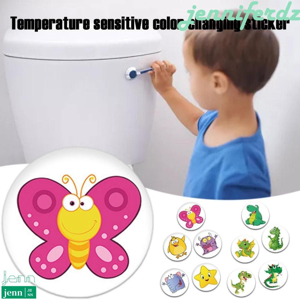 JENNIFERDZ Color Changing Toilet Sticker Lovely Children Potty Training ...