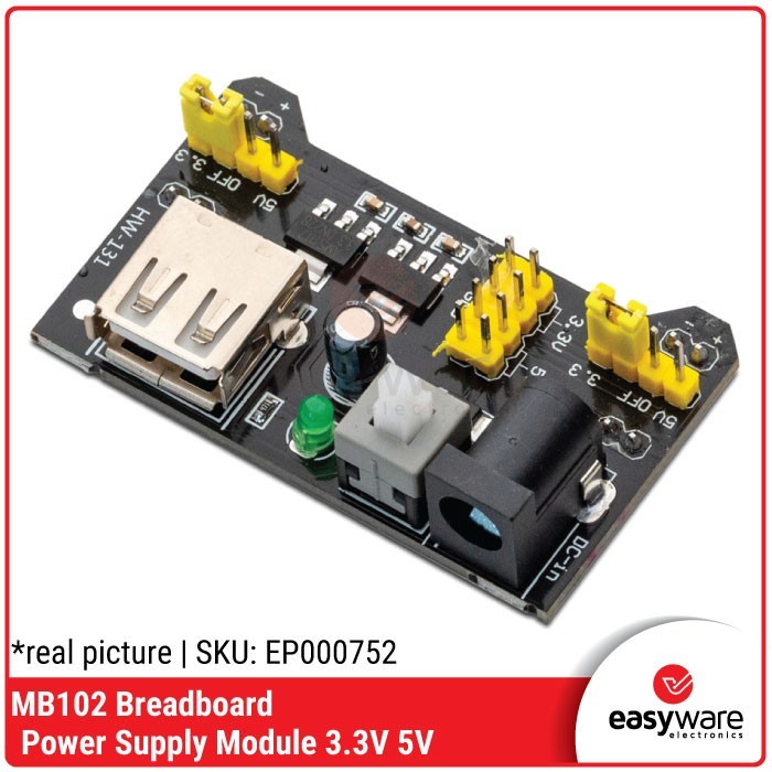 PART & TOOL MB102 Breadboard Power Supply 3.3V 5V Module CO27 | Shopee ...