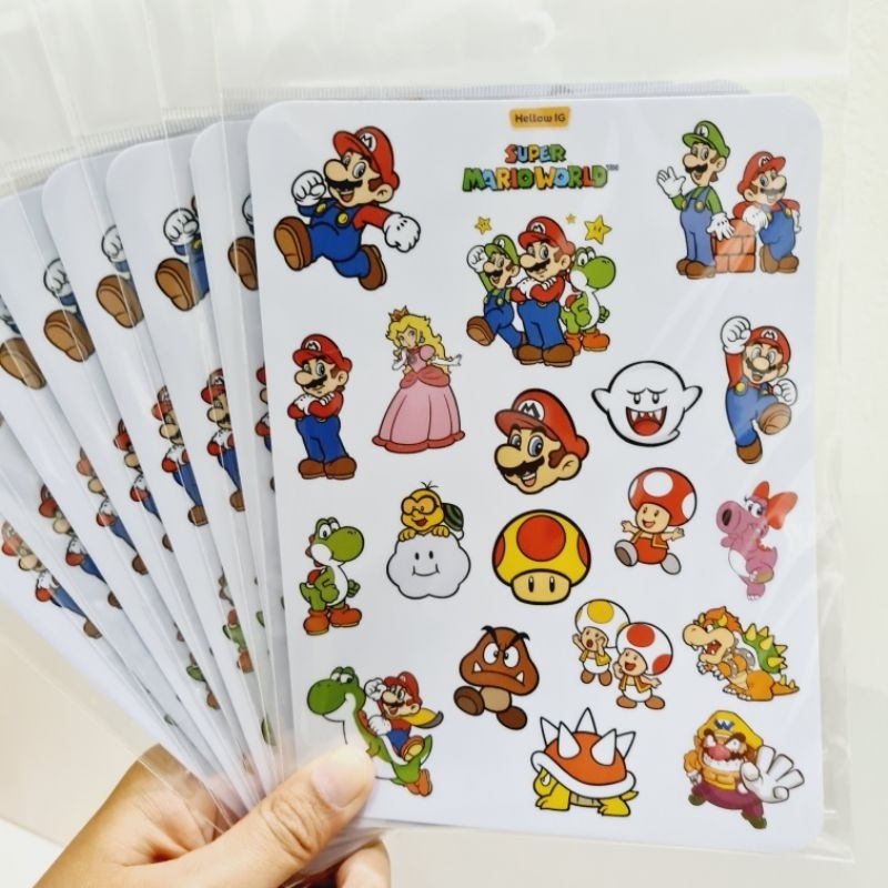 STICKER PACK | MARIO BROS STICKER SET | MARIO BROSS | BOTTLE STICKERS ...